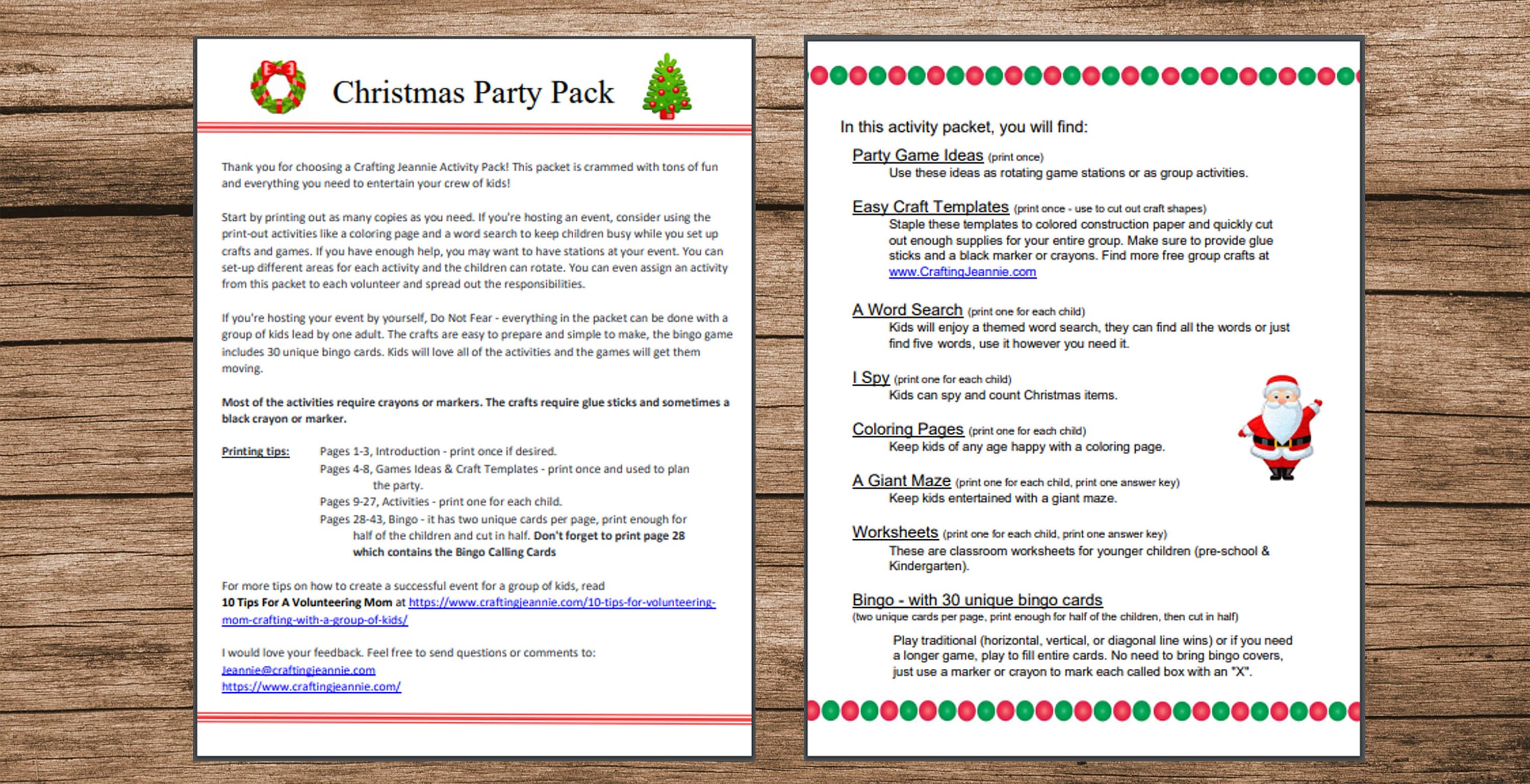 Christmas Party Pack, Christmas Activities for Kids, Christmas ...