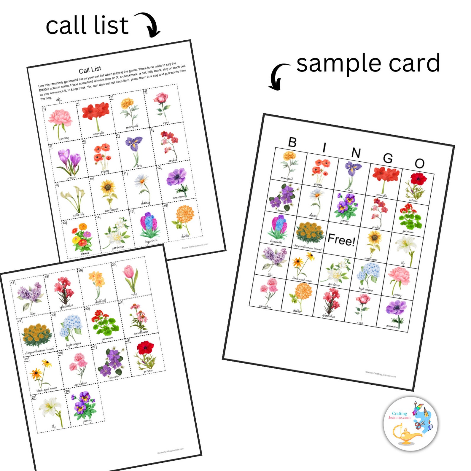 Flower BINGO Game L Spring Games L Summer Activities L Printables for ...