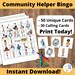 Community Helper Bingo Cards: Printable Bingo Cards, Colorful Bingo Set ...