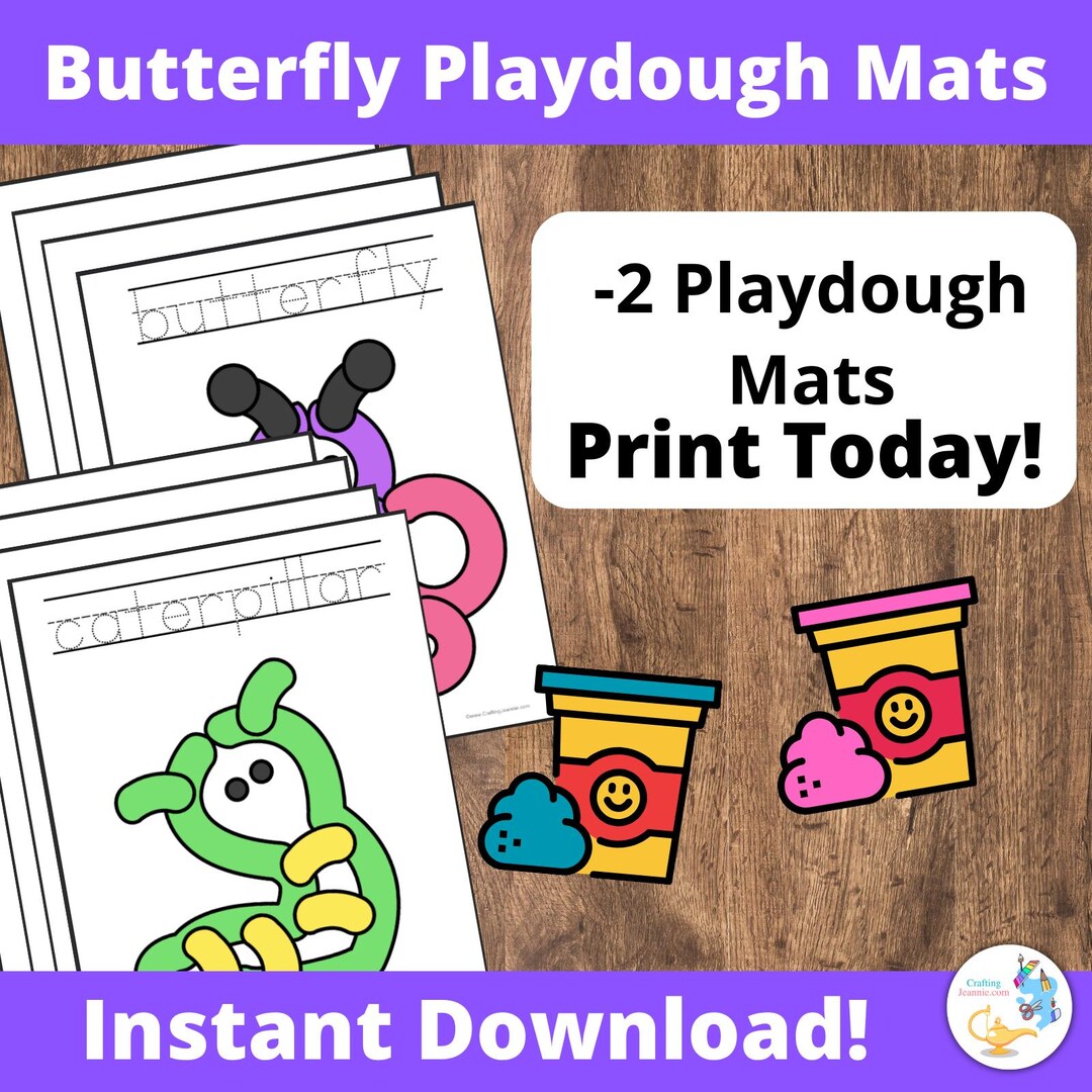 Butterfly Playdough Activities for Preschoolers, Caterpillar Activity ...