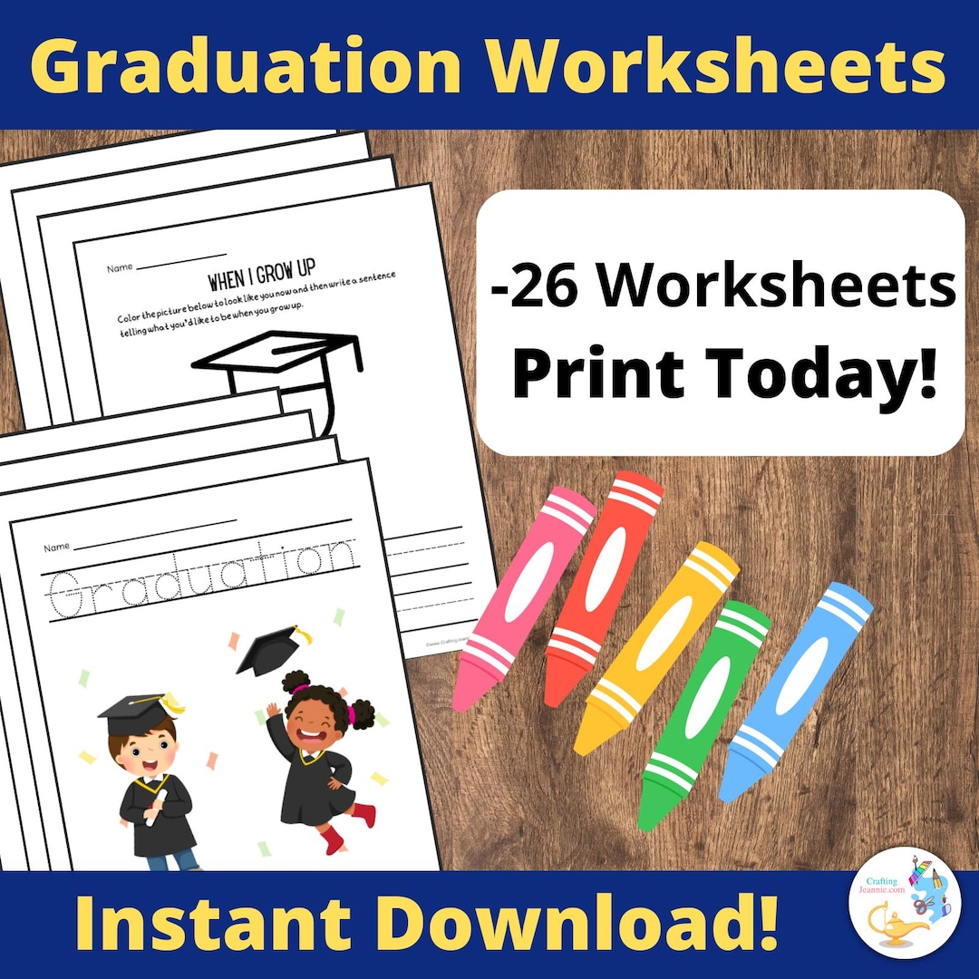 Printable Graduation Worksheets for Preschoolers and Kindergarteners ...