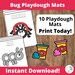 Bug-themed Playdough Mats for Preschoolers, Bug Activity for Toddlers ...