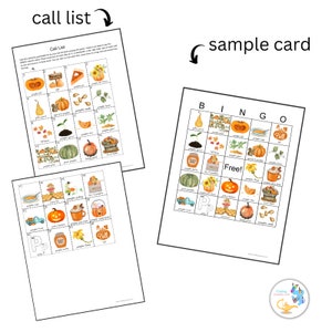 Pumpkin BINGO Game L Fall-themed Preschool Activities L Pumpkin Games ...