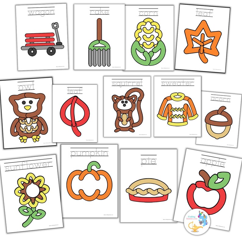 Fall Playdough Mats for Preschoolers, Autumn Activities for ...