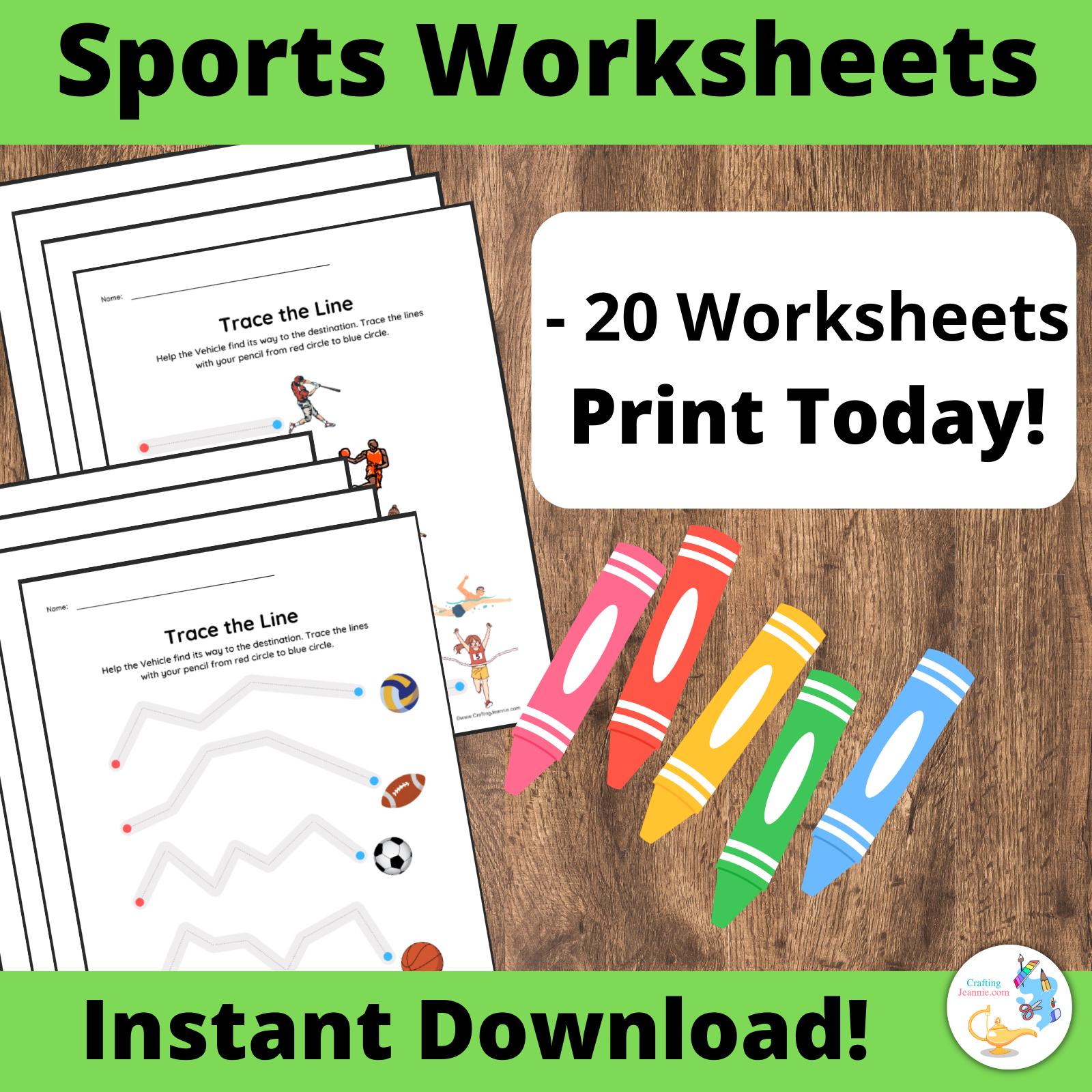 Printable Sports Worksheets for Preschoolers volleyball, Soccer ...