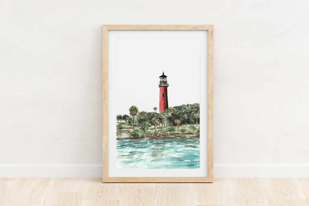 Ponce Inlet Lighthouse Art Print, Lighthouse Artwork Ponce De Leon ...