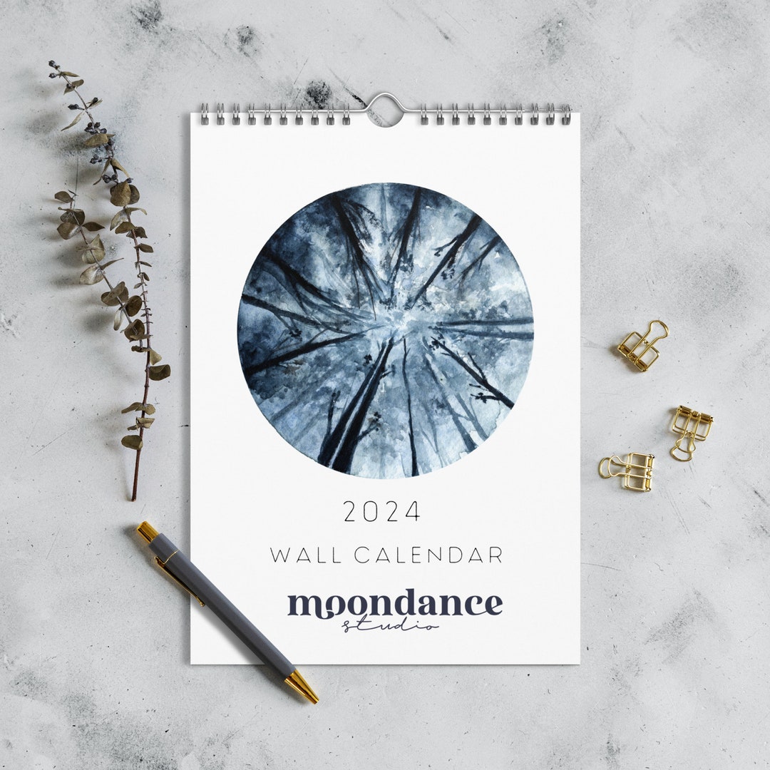 2024 Wall Calendar Watercolor Calendar, Wall Calendar 2024 - Etsy