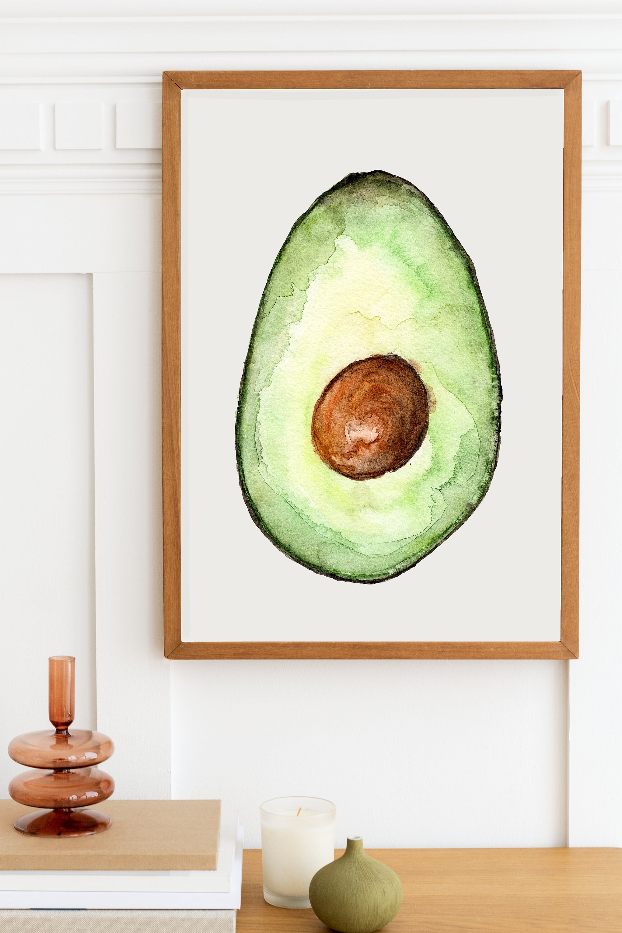Avocado Art Print, Avocado Wall Art, Fruit Art Print, Vegetable Art ...