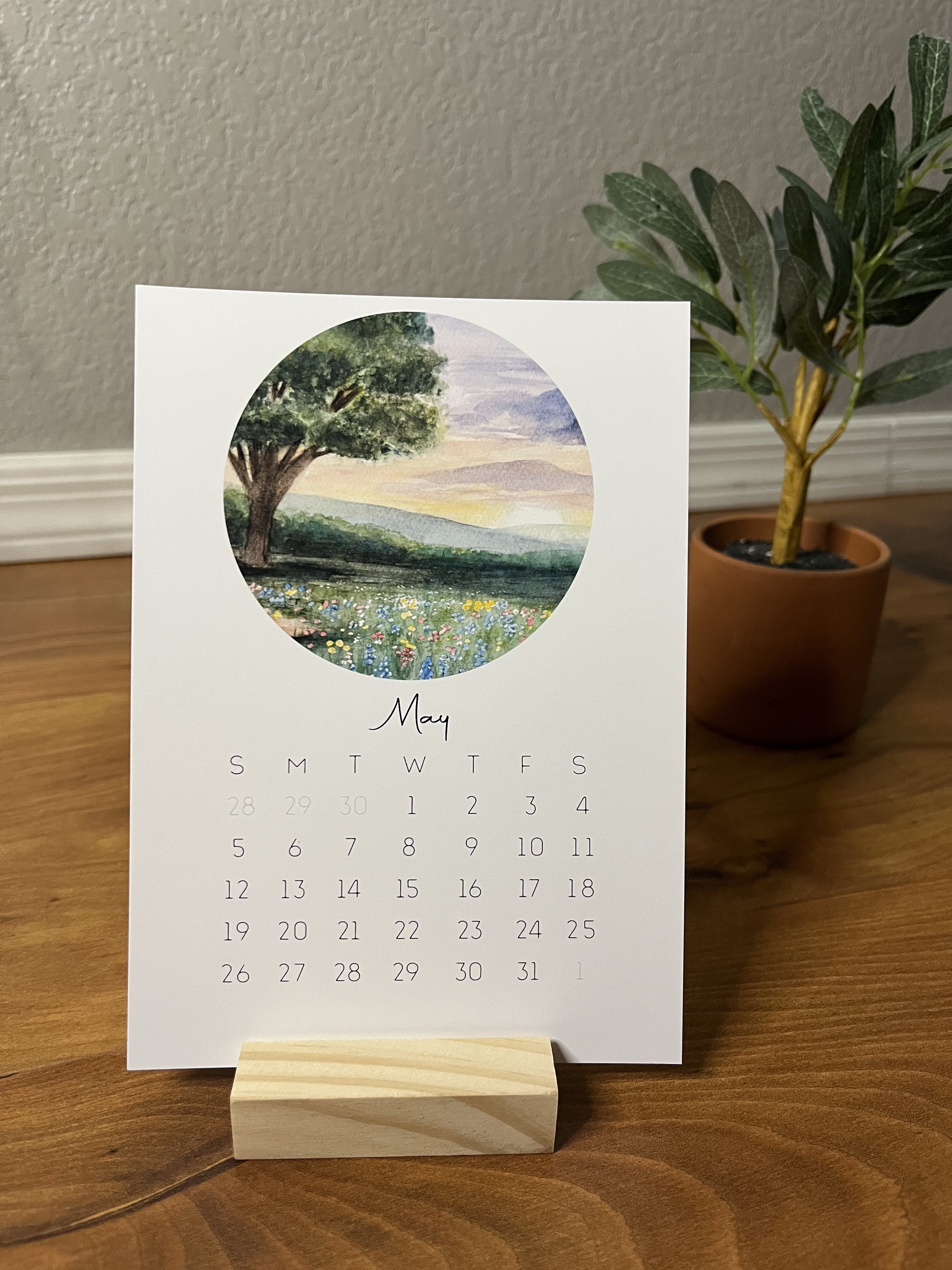 Desk Calendar 2024, Watercolor Calendar, Desk Calendar 2024 sold by ...