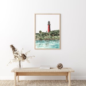 Ponce Inlet Lighthouse Art Print, Lighthouse Artwork Ponce De Leon ...