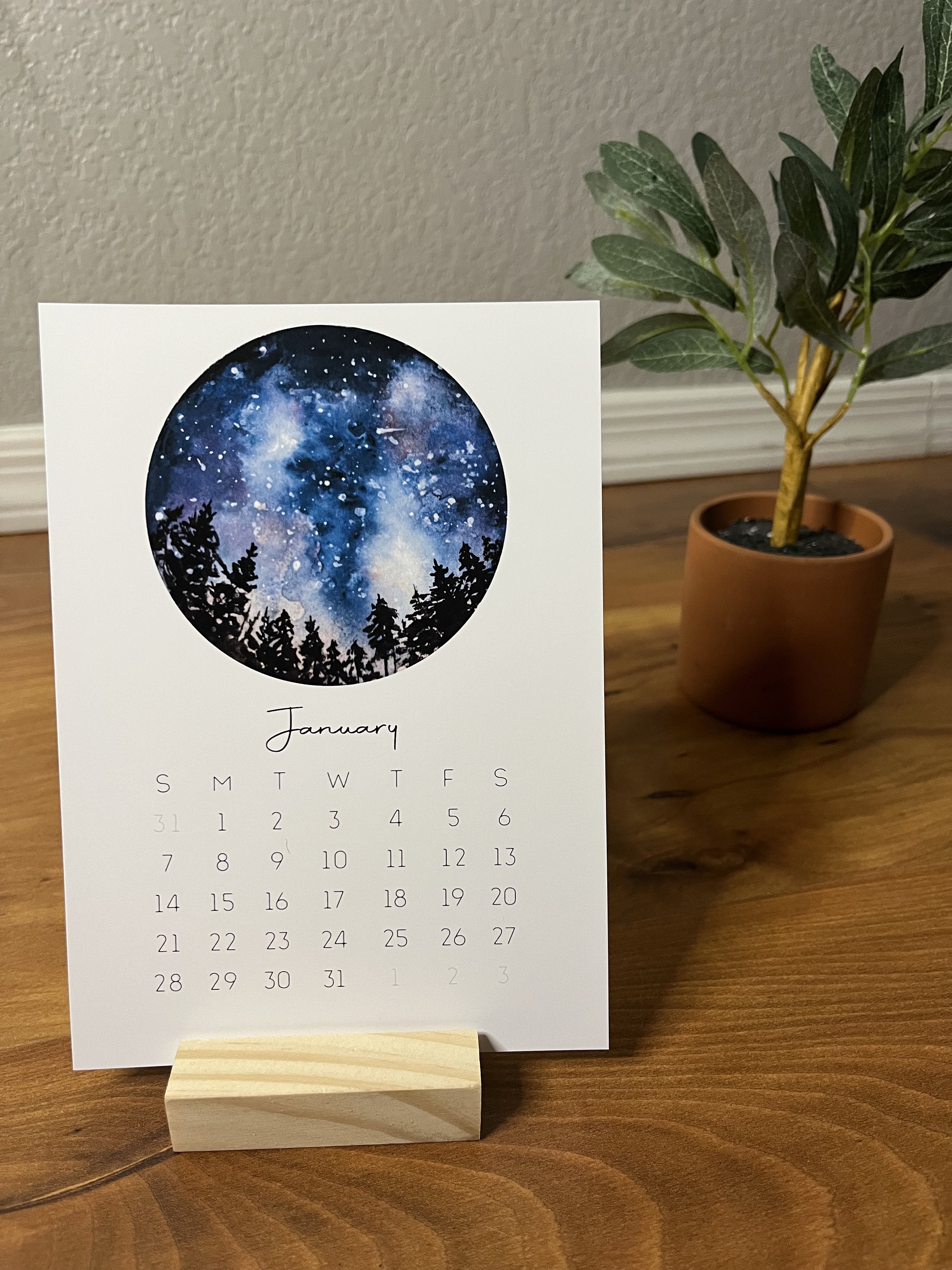 Desk Calendar 2024, Watercolor Calendar, Desk Calendar 2024 sold by ...