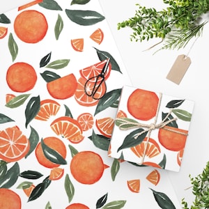 Citrus Wrapping Paper, Oranges Wrapping Paper, Wrapping Paper With ...