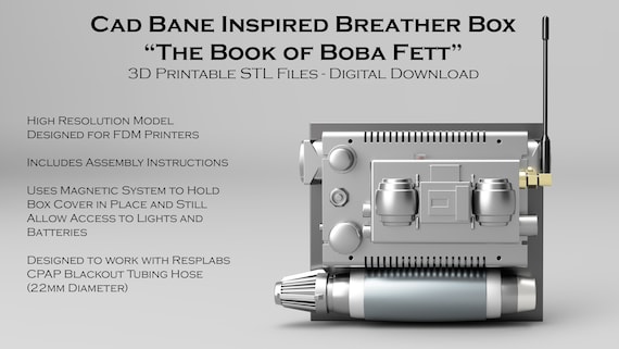 Cad Bane Inspired Breather Box Backpack Book of Boba Fett STL | Etsy ...