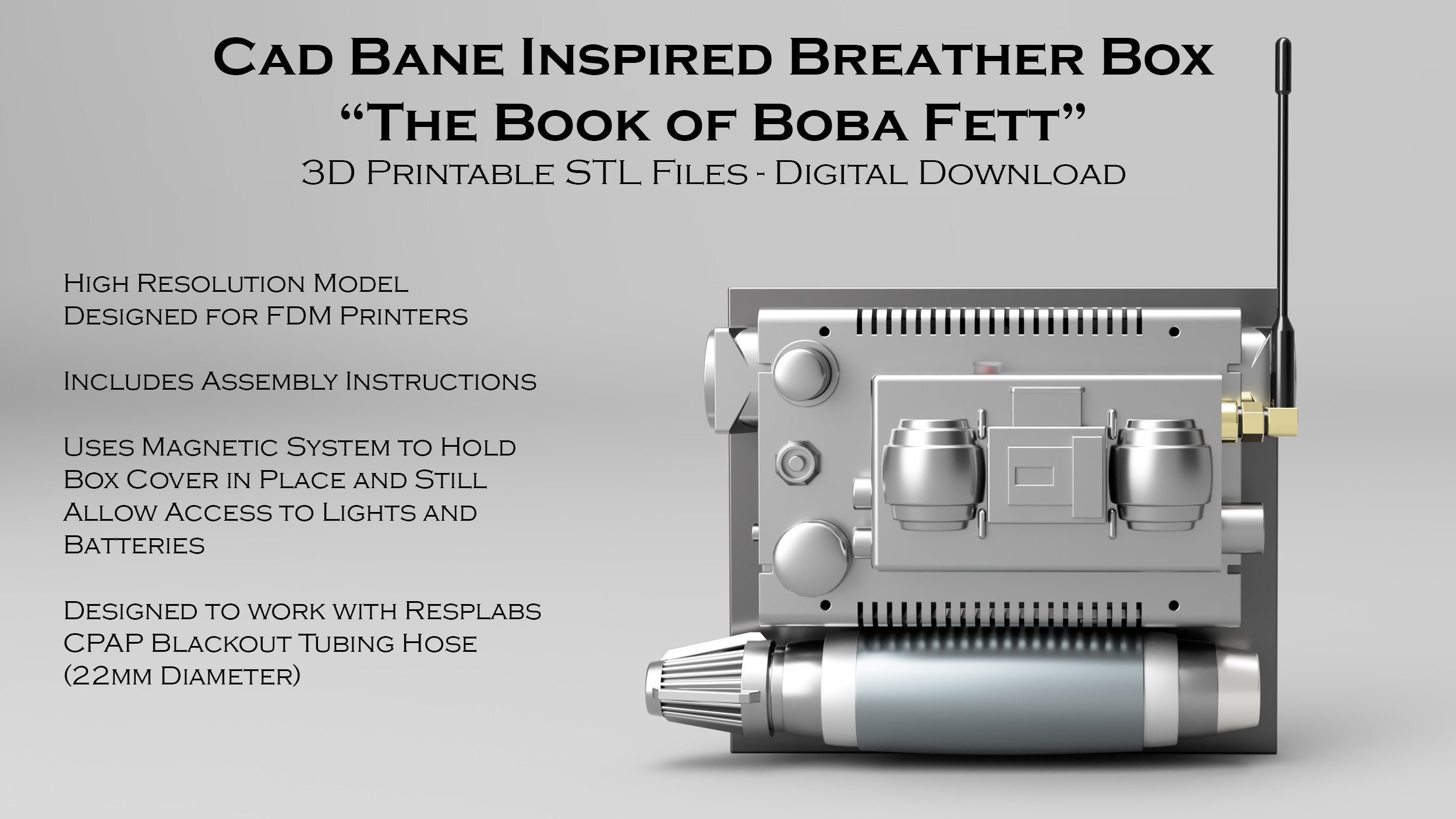 Cad Bane Inspired Breather Box Backpack Book of Boba Fett STL | Etsy ...