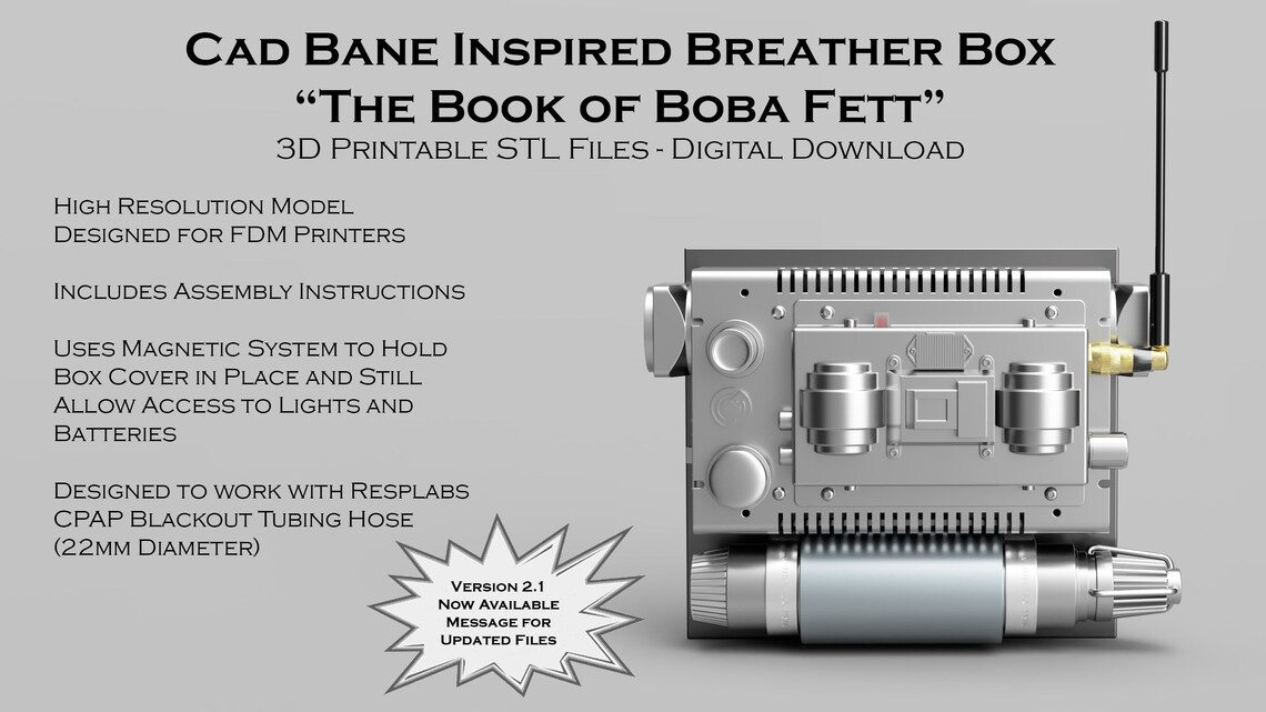 Cad Bane Inspired Breather Box Backpack Book of Boba Fett STL - Etsy