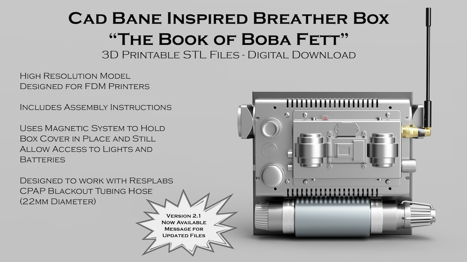 Cad Bane Inspired Breather Box Backpack Book of Boba Fett STL - Etsy