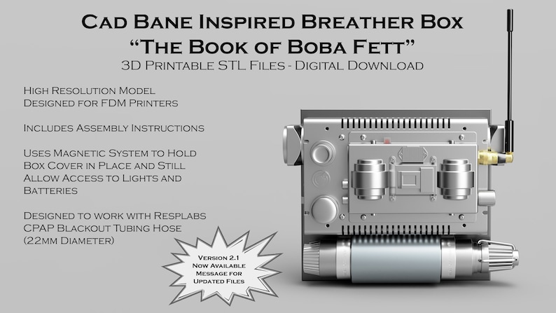 Cad Bane Inspired Breather Box Backpack Book of Boba Fett STL - Etsy