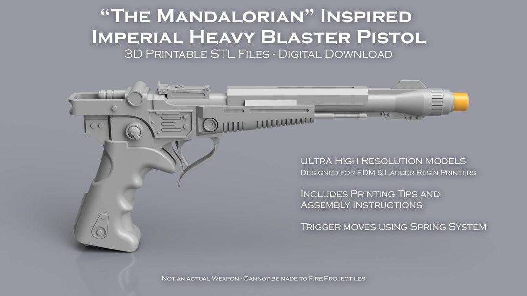 Modelo 3D STL Imperial Heavy Blaster inspirado en Mandalorian para ...