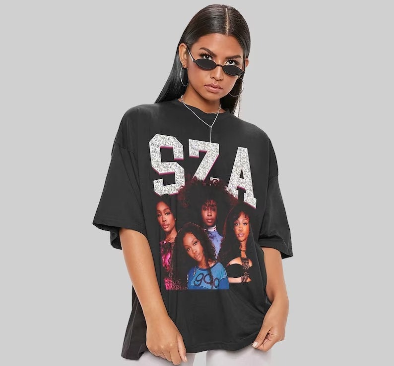 SZA SOS 90s Vintage Full Tracklist Tee, Vintage SZA Shirt, S.Z.A S.O.S ...