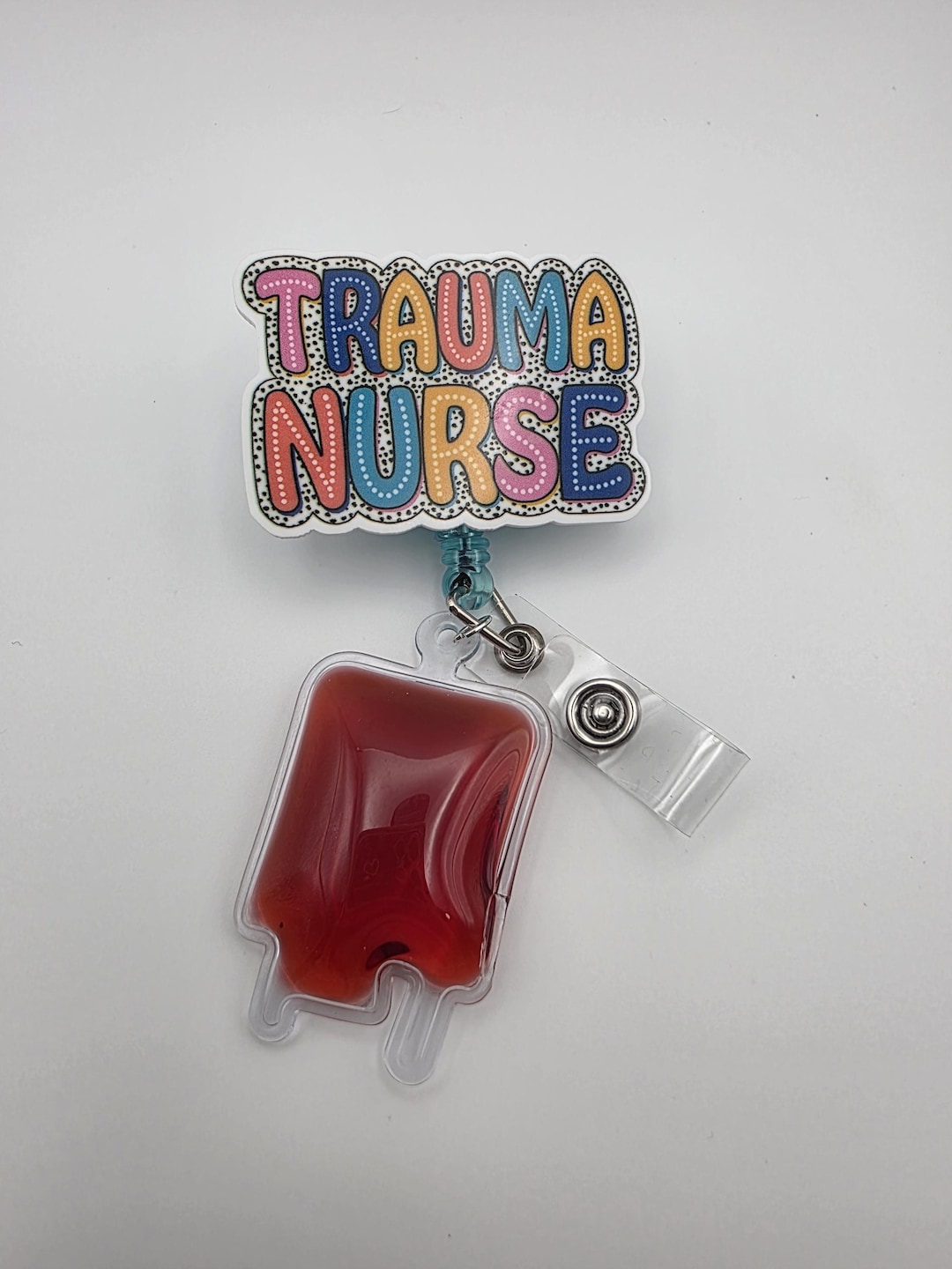 Trauma Nurse Blood Bag Badge Reel - Etsy