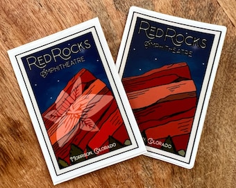 Red Rocks Amphitheatre Sticker - Etsy