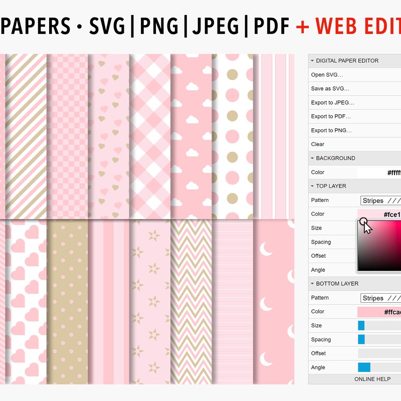 Girl Digital Paper - Etsy