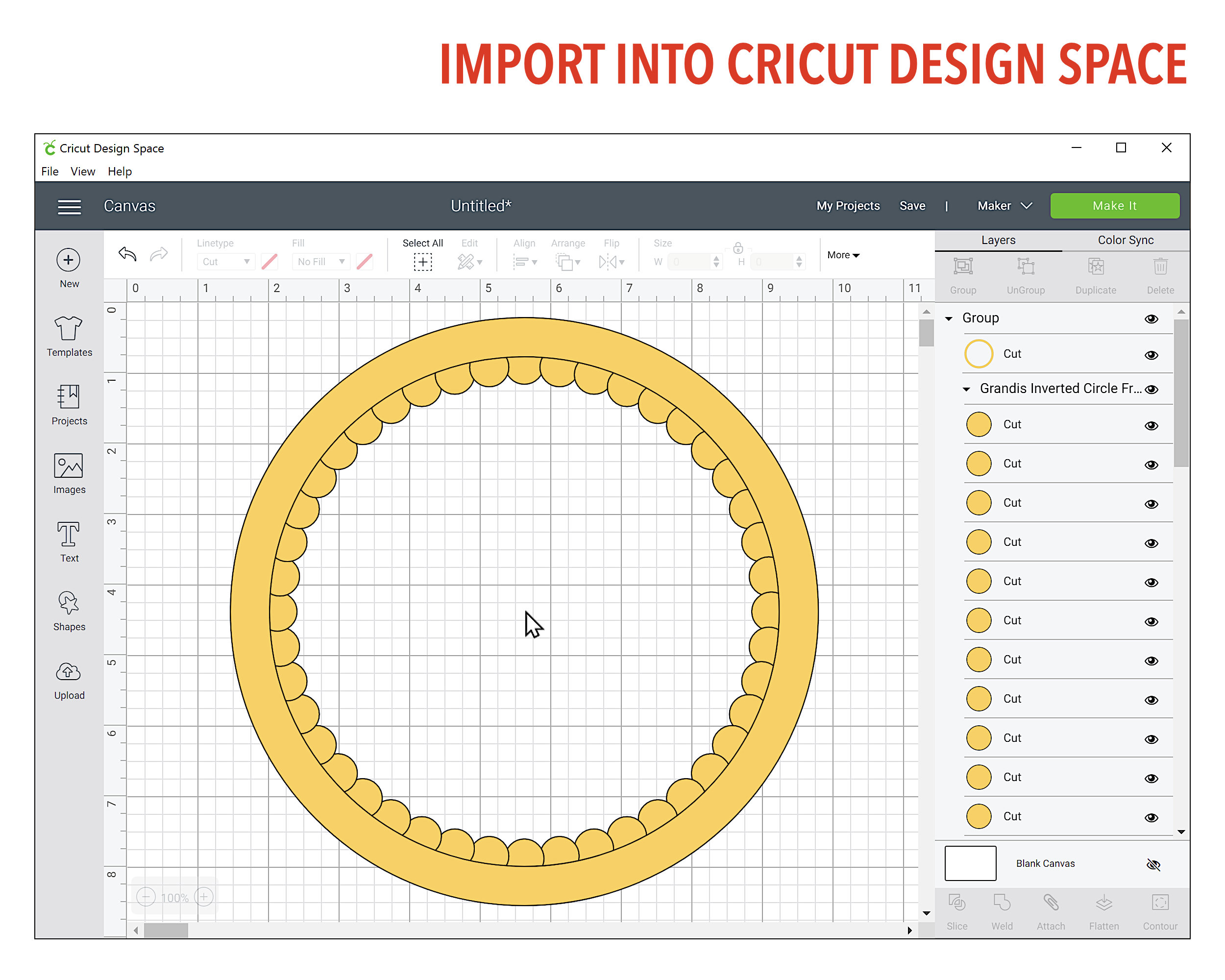 Editable Inverted Circle Frames SVG Bundle in Light Rainbow Colors ...