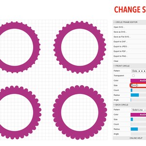 Editable Scalloped Circle Frames SVG Bundle in Rainbow Colors ...