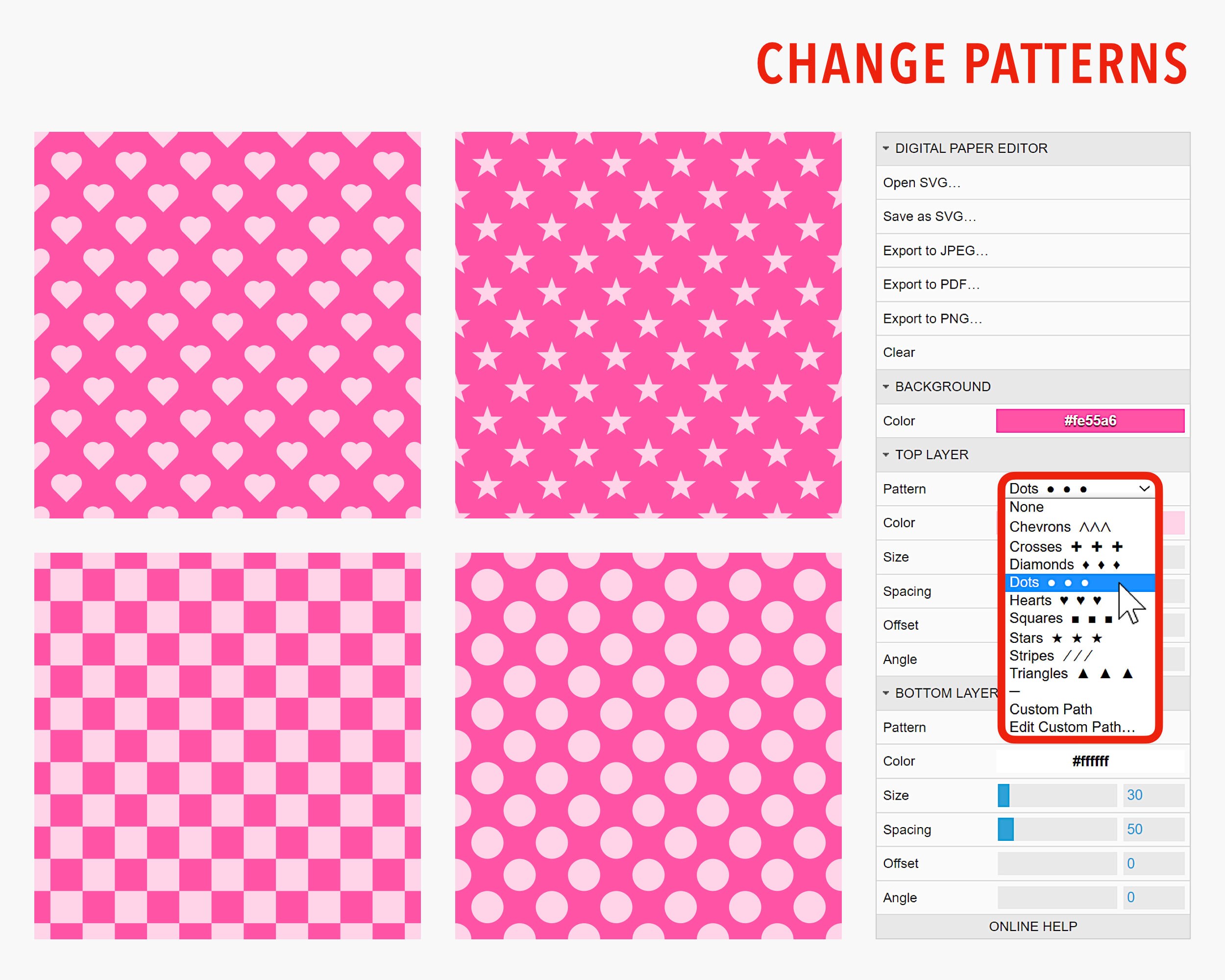Editable Polka Dot Digital Paper: Seamless Pattern Polkadot - Etsy