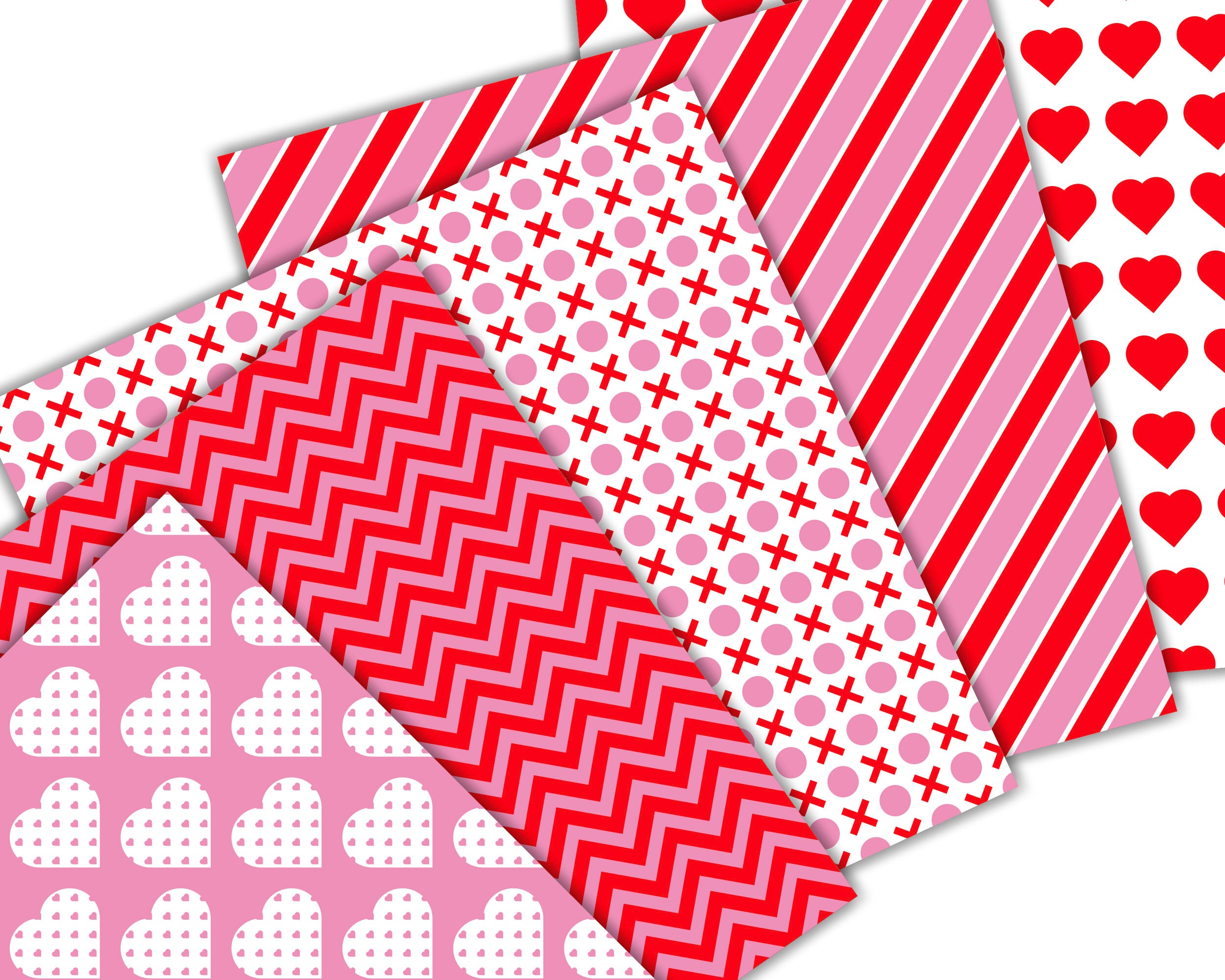 EDITABLE Valentine Digital Papers: Customizable Romantic | Etsy