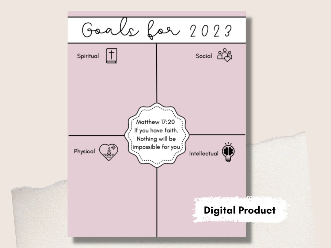 Children and Youth Goal Sheet 2023 - Etsy