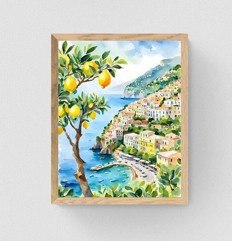 Amalfi Coast Italy Lemon Tree, Coastal Decor, Amalfi Prints, Lemon ...