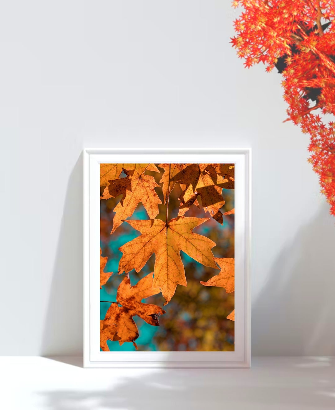 Fall Leaves Print Fall Leaves Wall Art Printable Wall Art - Etsy