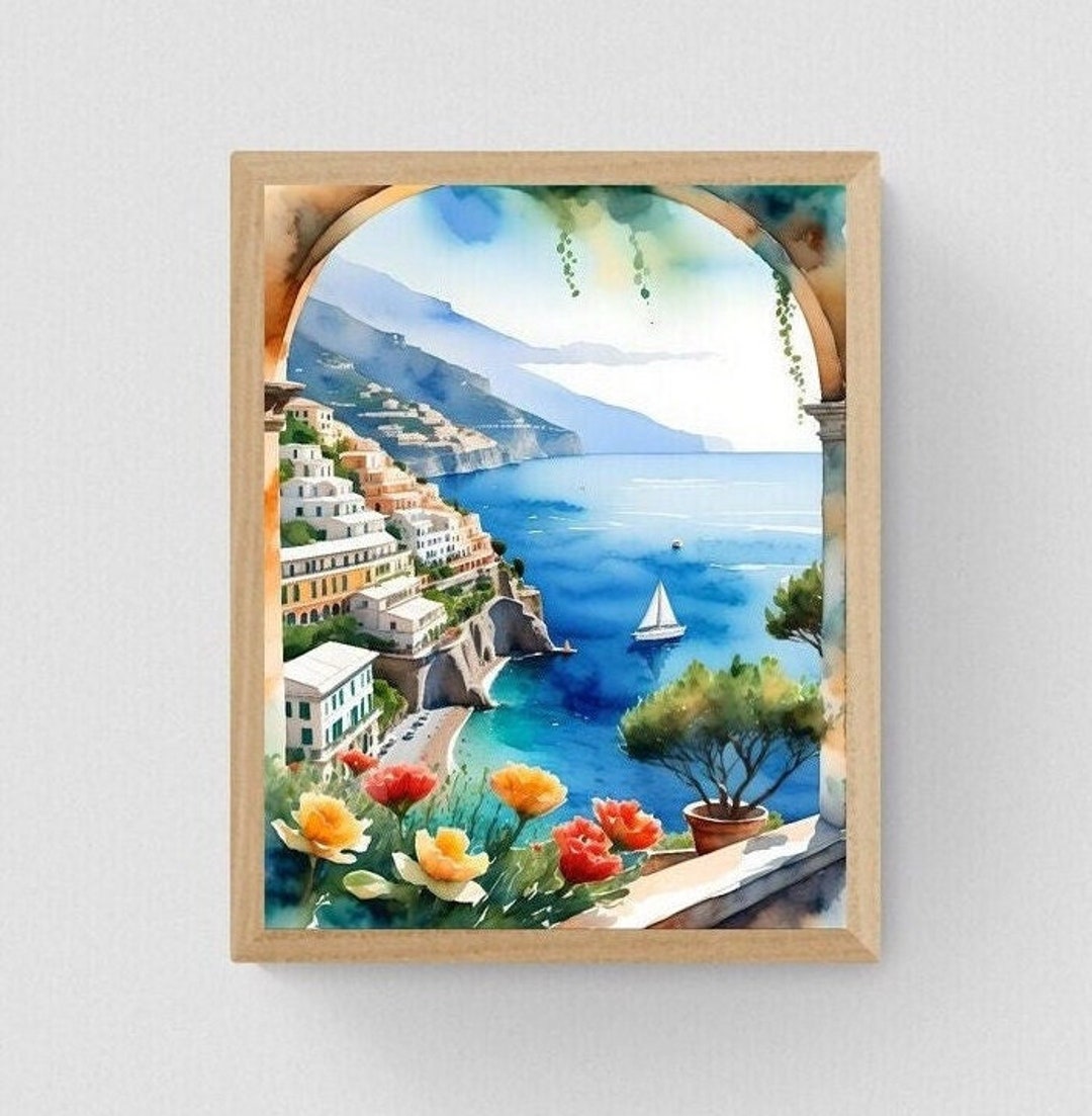 Amalfi Coast Italy Sailboats, Coastal Decor, Amalfi Prints, Amalfi ...