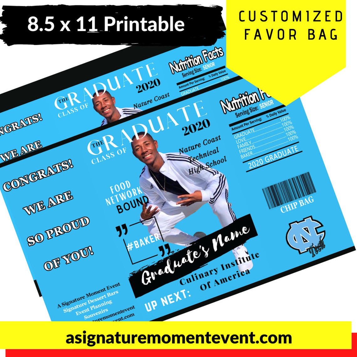 Graduation Chip Bag 2021, Graduation Chip Bag, Party Favors, Graduation ...