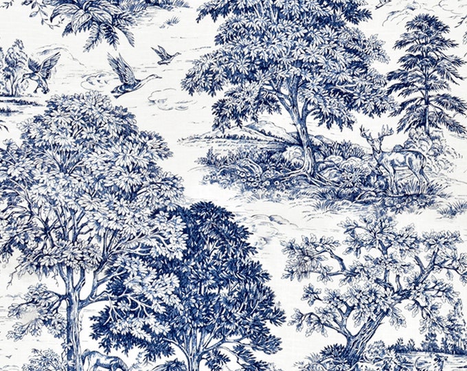 Toile De Jouy Fabric Country Dogs Toile Gray by Vinpauld Landscape Dogs ...