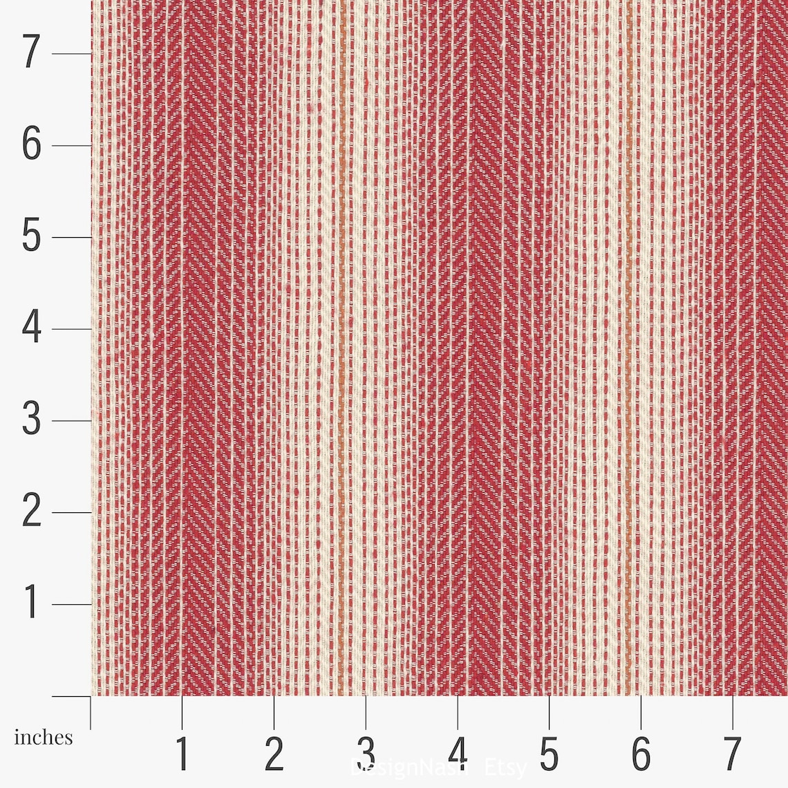 Stonebridge Stripe Red Fabric for Home Decorating and Upholstery - Etsy