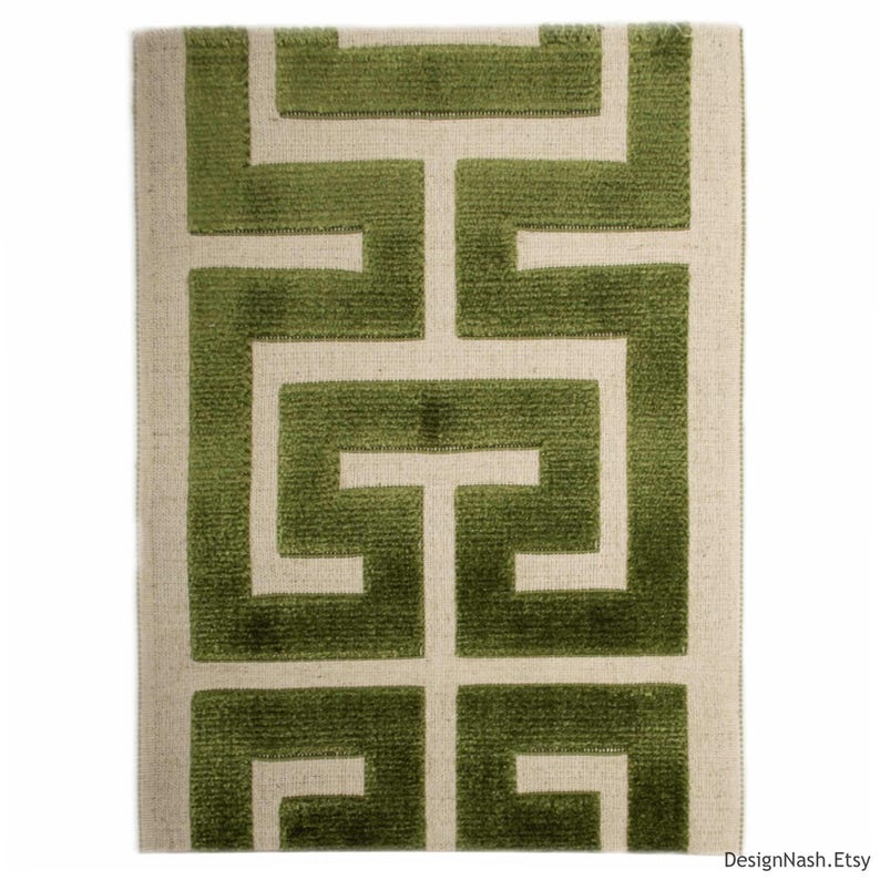 7" Corinthian Key Velvet Border Tape Trim Green - Etsy