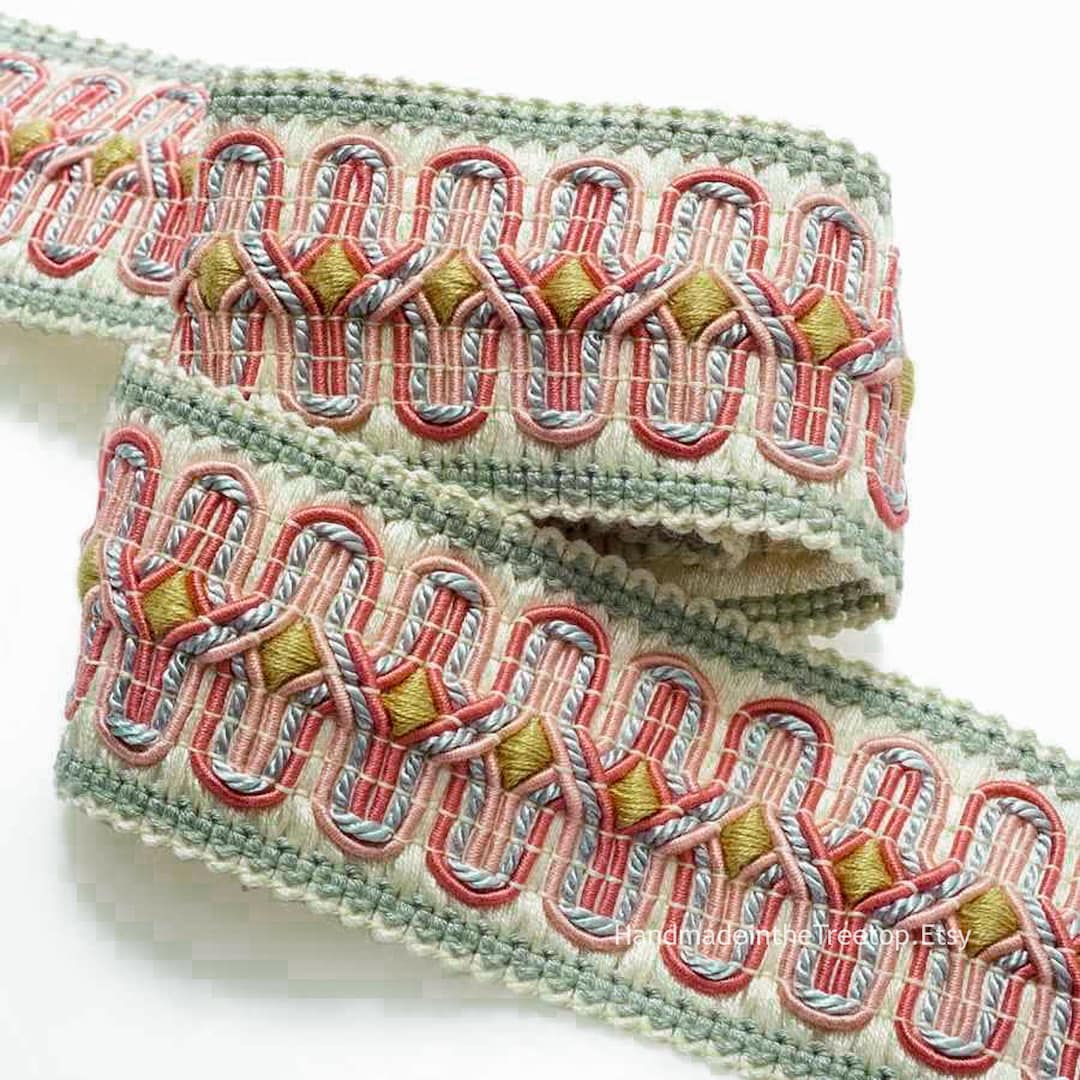 Villaro Braid Trim Tape Rose and Multi-color - Etsy