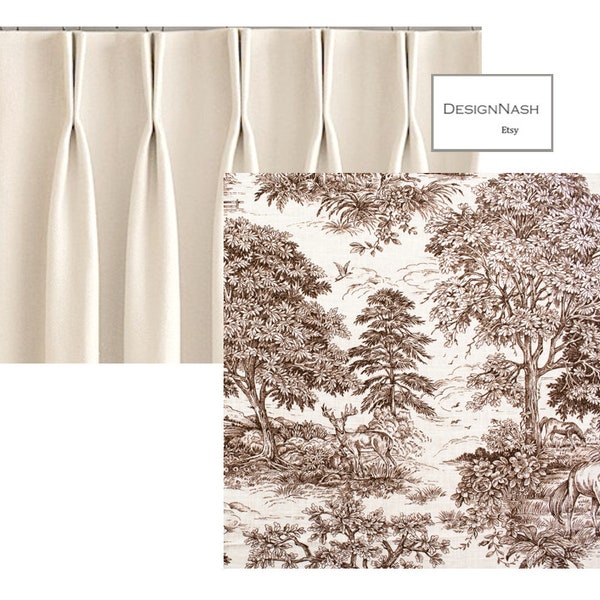 Toile Curtains - Etsy