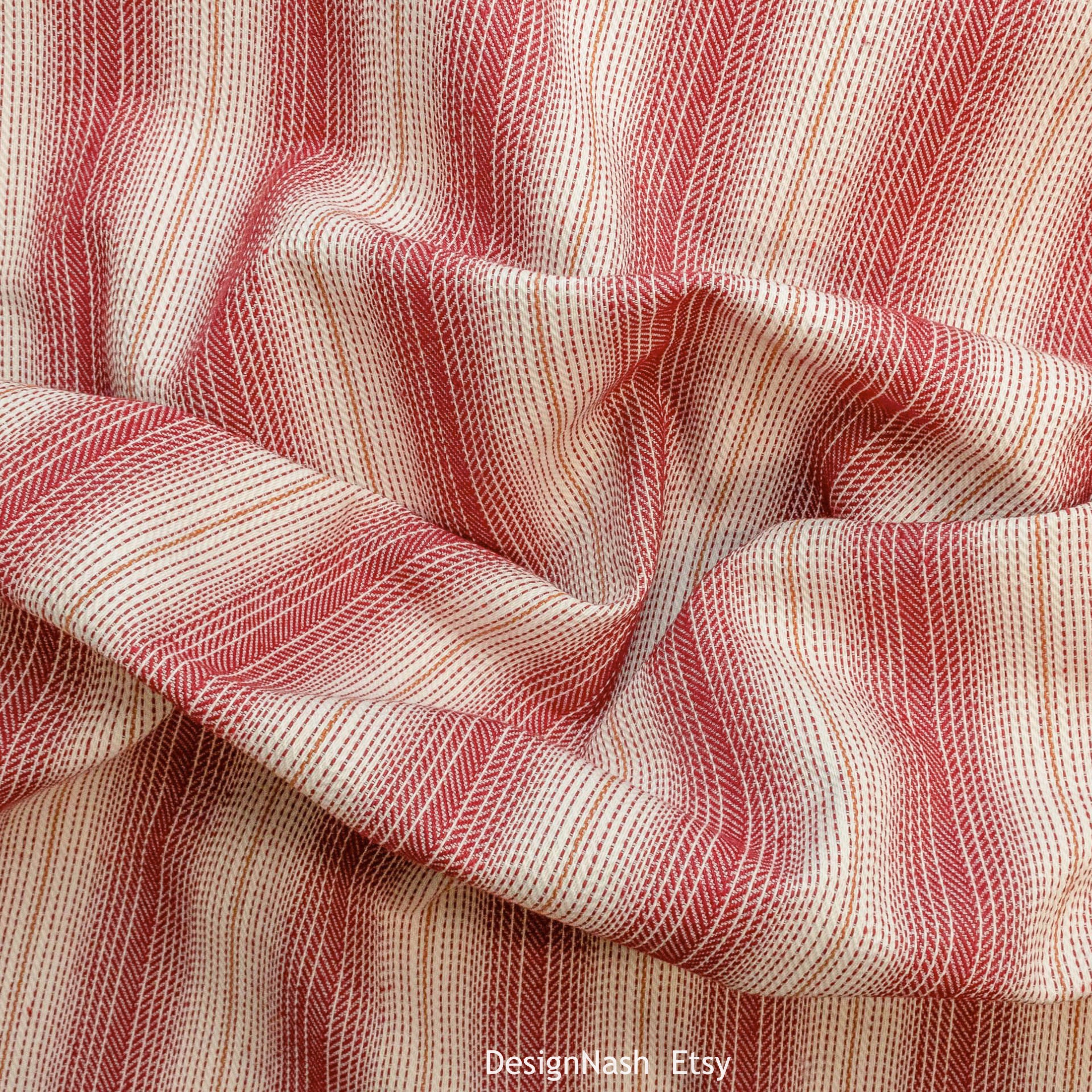 Stonebridge Stripe Red Fabric for Home Decorating and Upholstery - Etsy