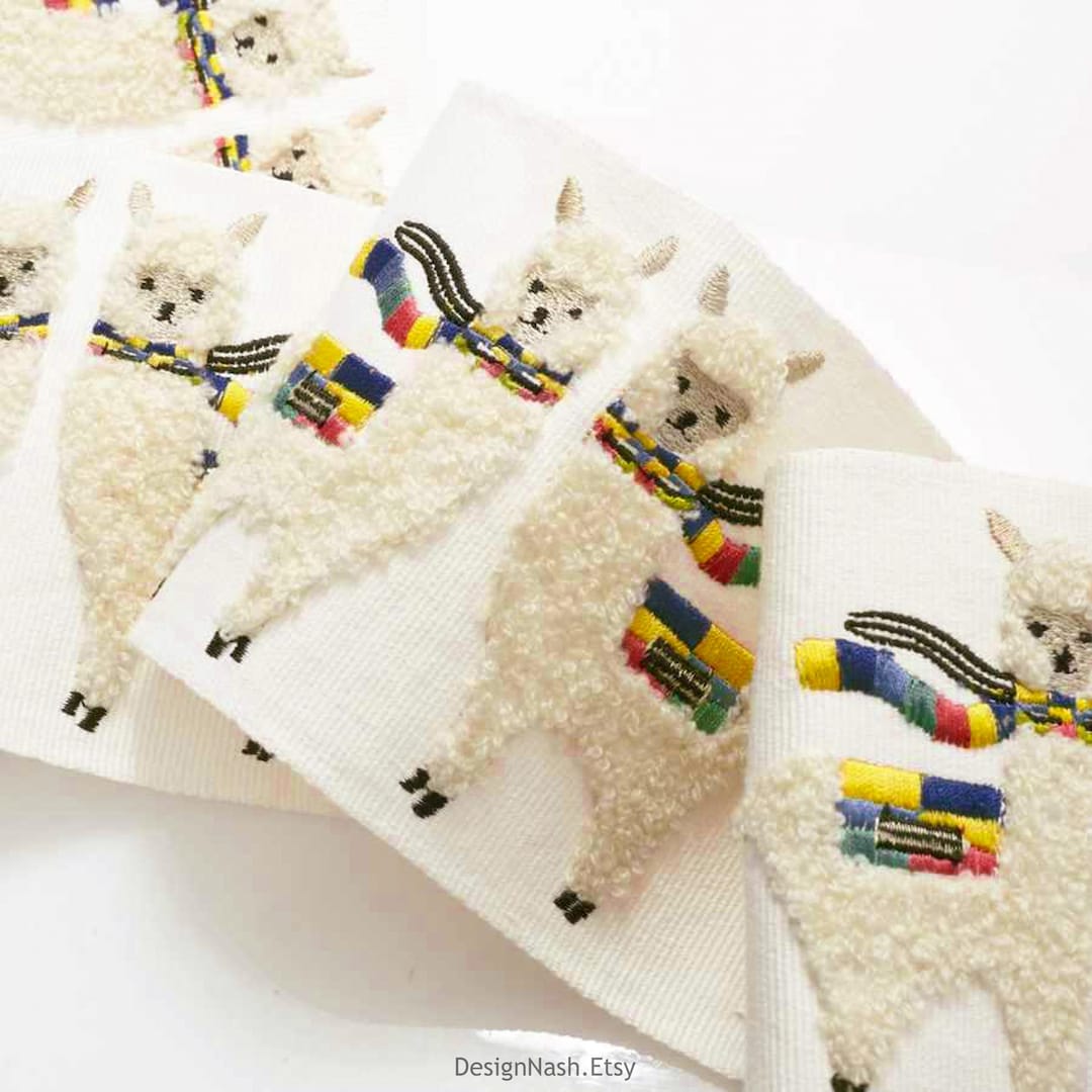 4" Ali and Andy Alpacas Trim Tape - Etsy
