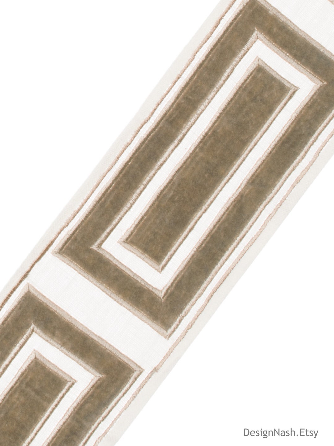 4" Alexandria Velvet Applique and Embroidery Border Tape Trim Color ...