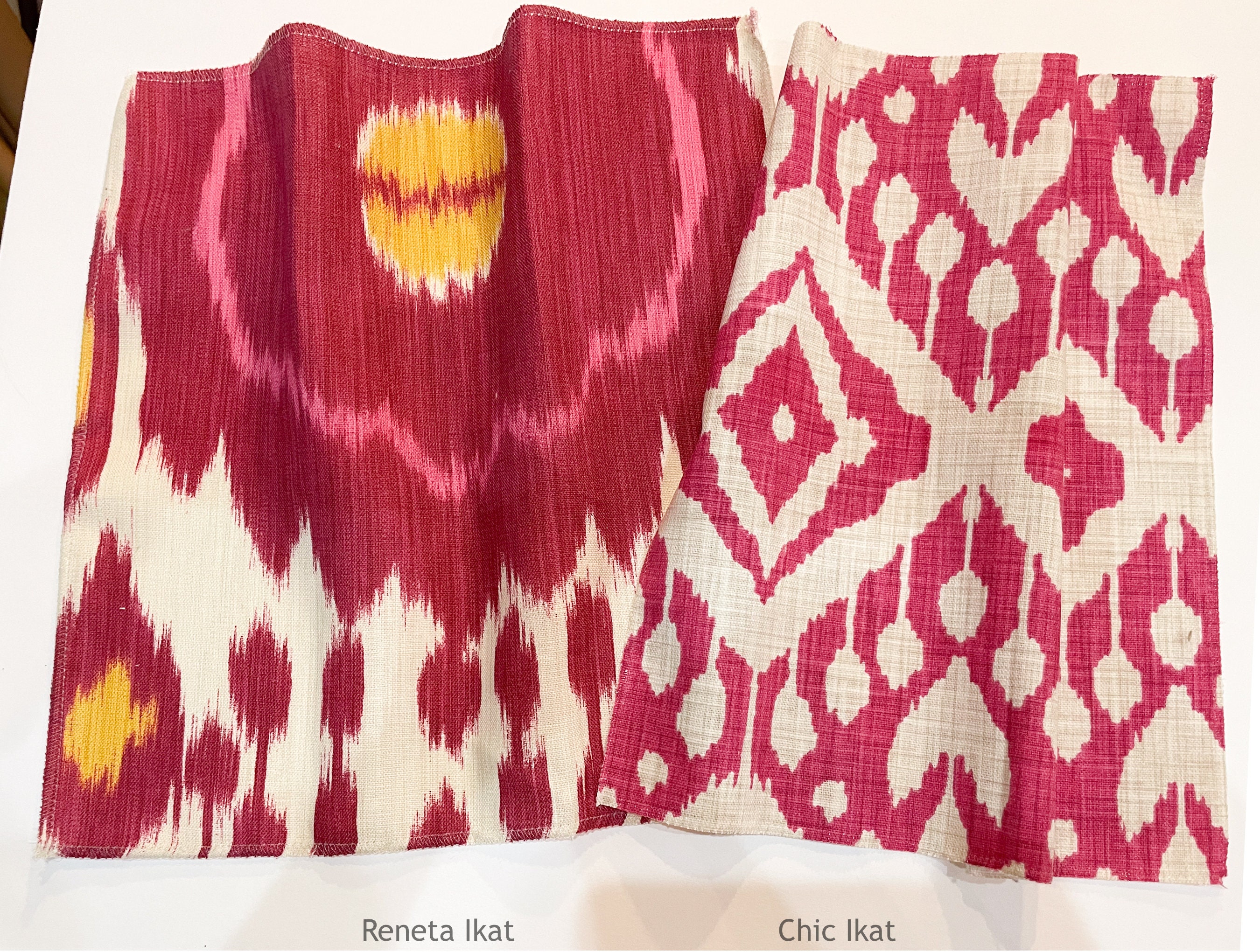 Chic Ikat Raspberry Pink Fabric for Home Decorating and Upholstery - Etsy