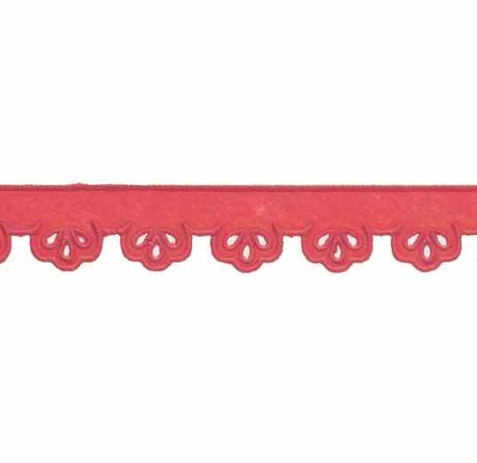 Evelyn Fan Edge Eyelet Scarlet Red Tape Trim for Home Decorating - Etsy