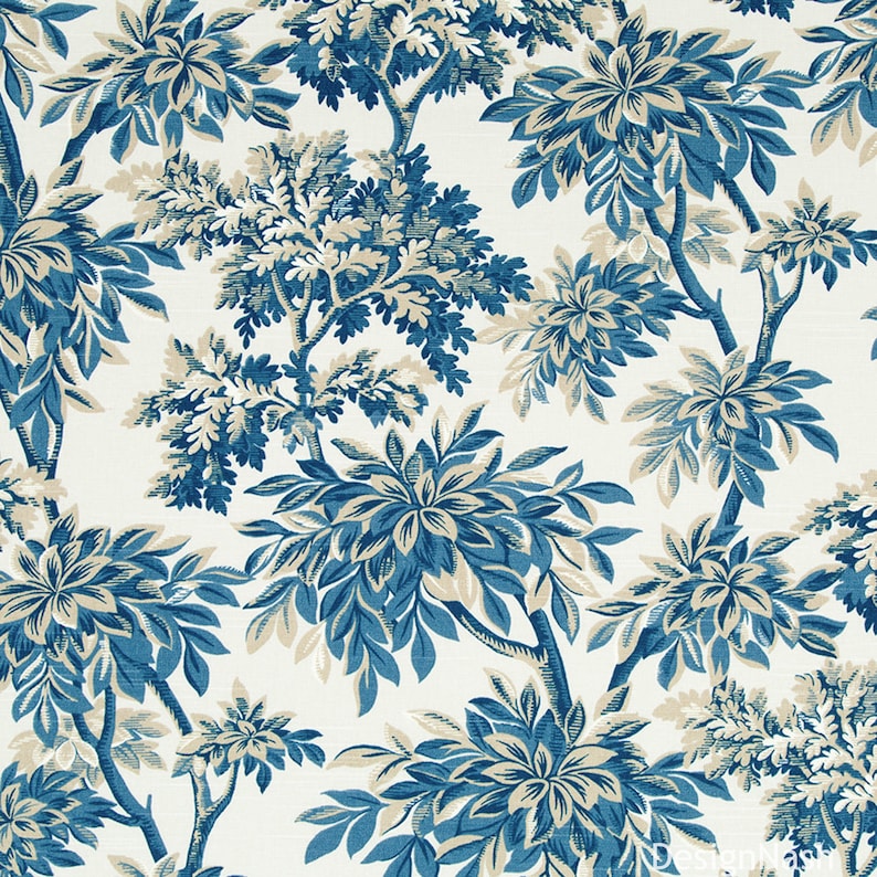 Boa Vista Toile Blue Fabric for Home Decorating and Upholstery - Etsy