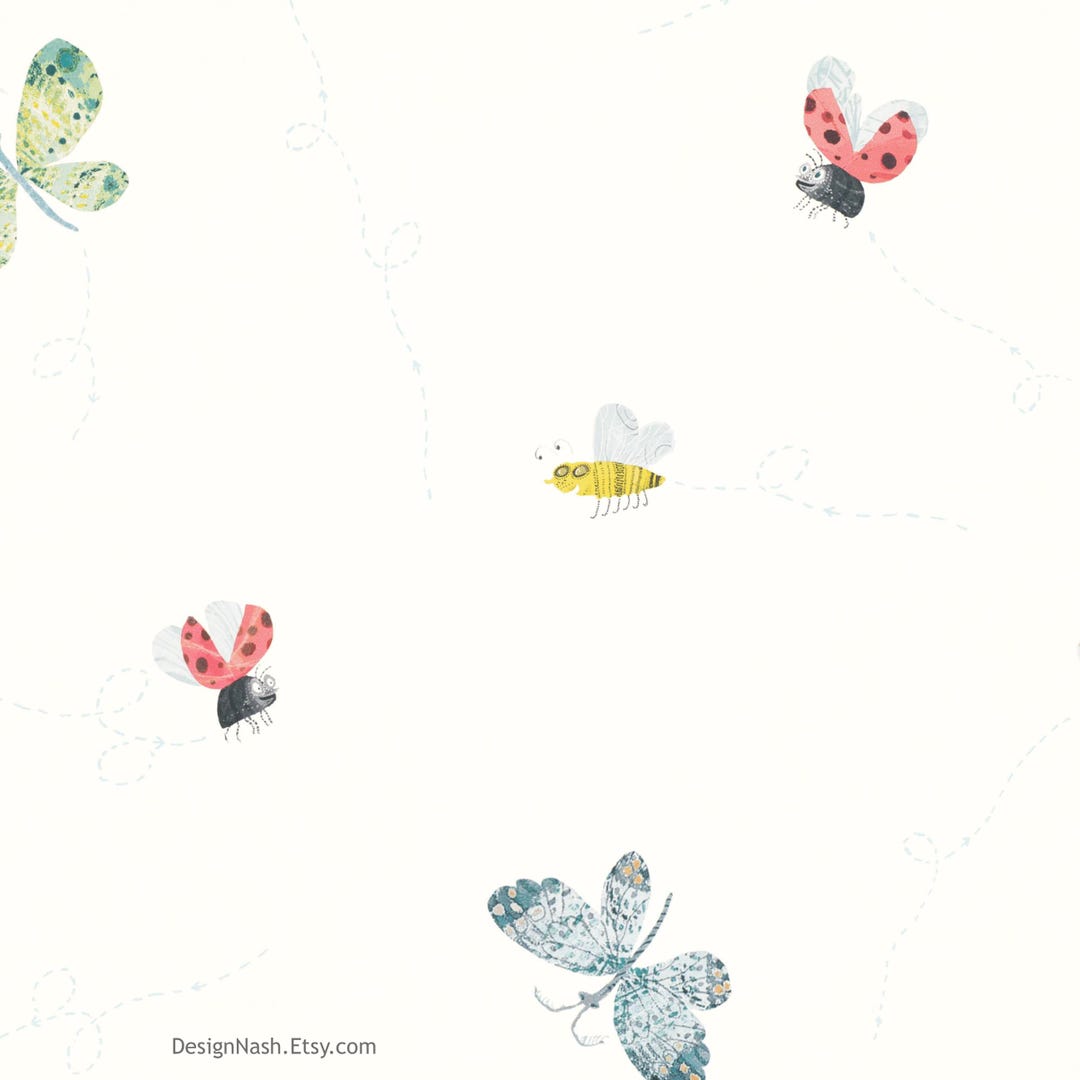 Butterflies and Friends Wallpaper - Etsy