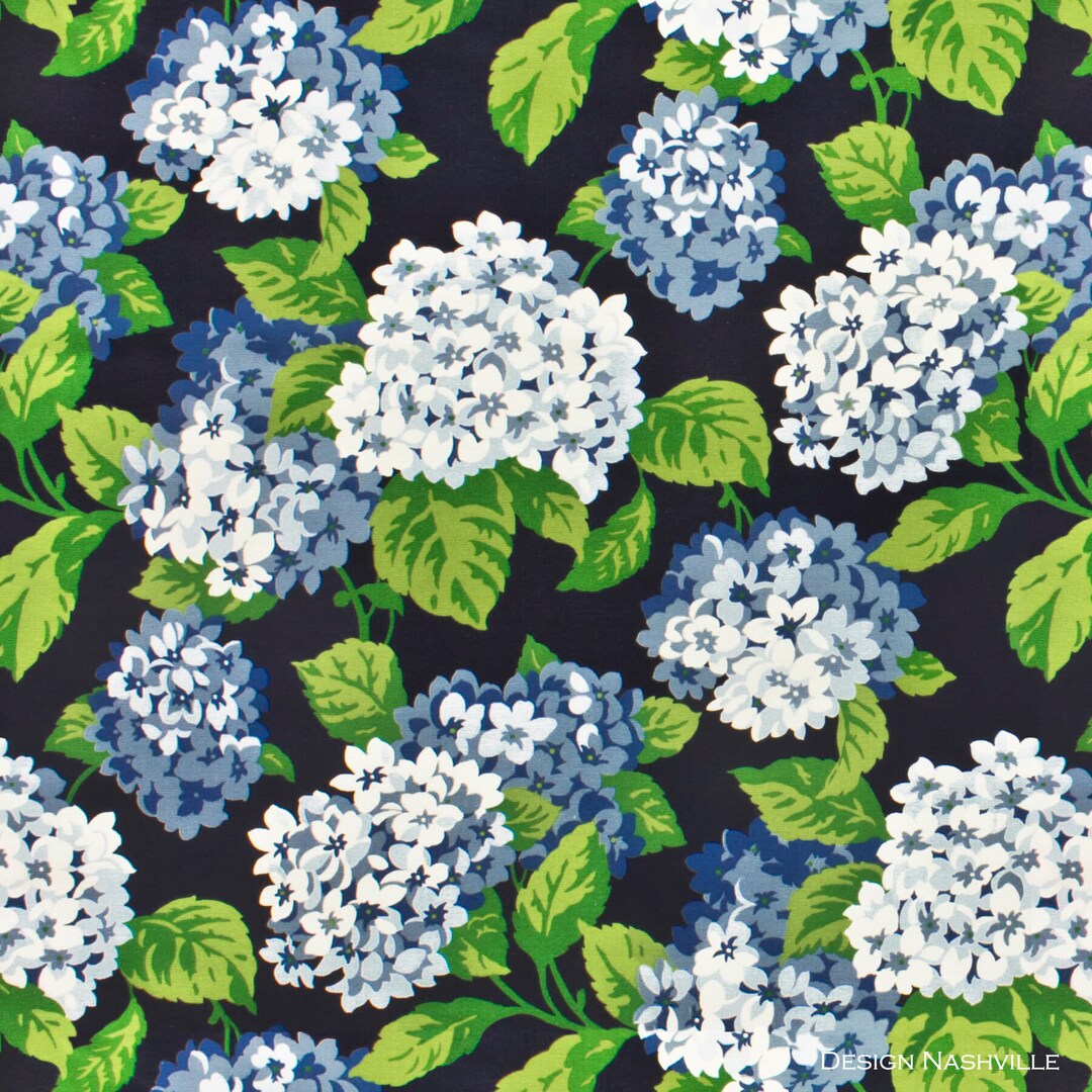 Hydrangea Print Fabric for Home Decorating - Etsy
