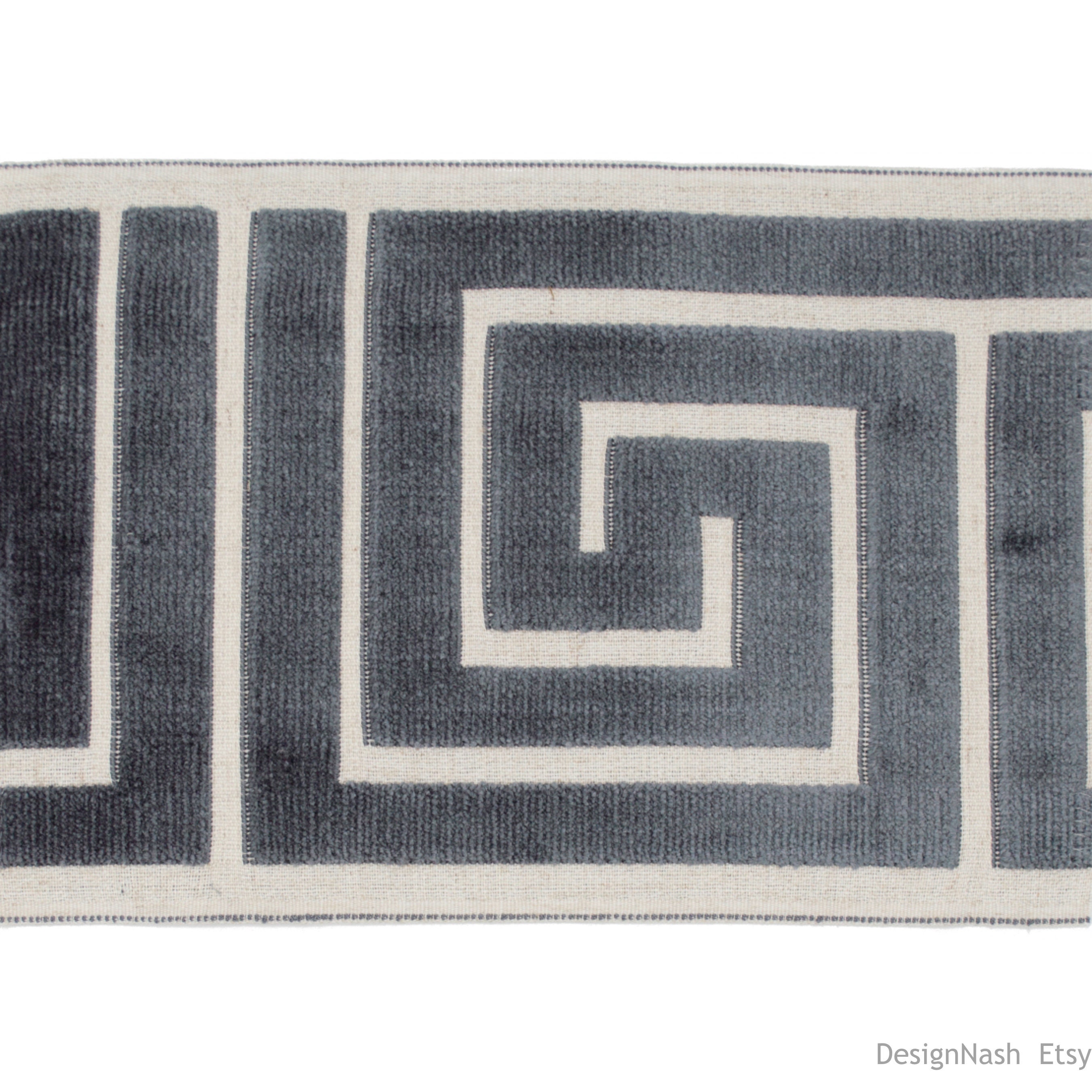 7 Adonis Velvet Greek Key Border Tape Trim Dark Shadow - Etsy