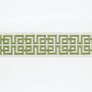 2.75" Knight's Labyrinth Lime Green Greek Key Embroidered Border Tape ...